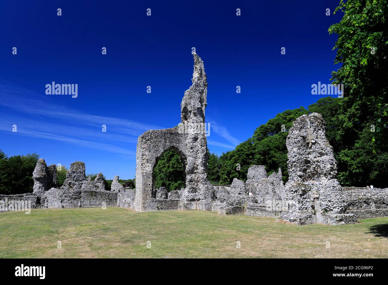 The ruins of Thetford Priory, one of the most important East Anglian ...