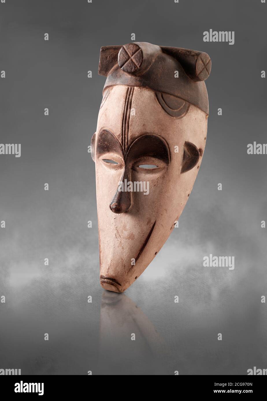 African tribal ceremonial monkey mask, wooden traditional tribe mask ...