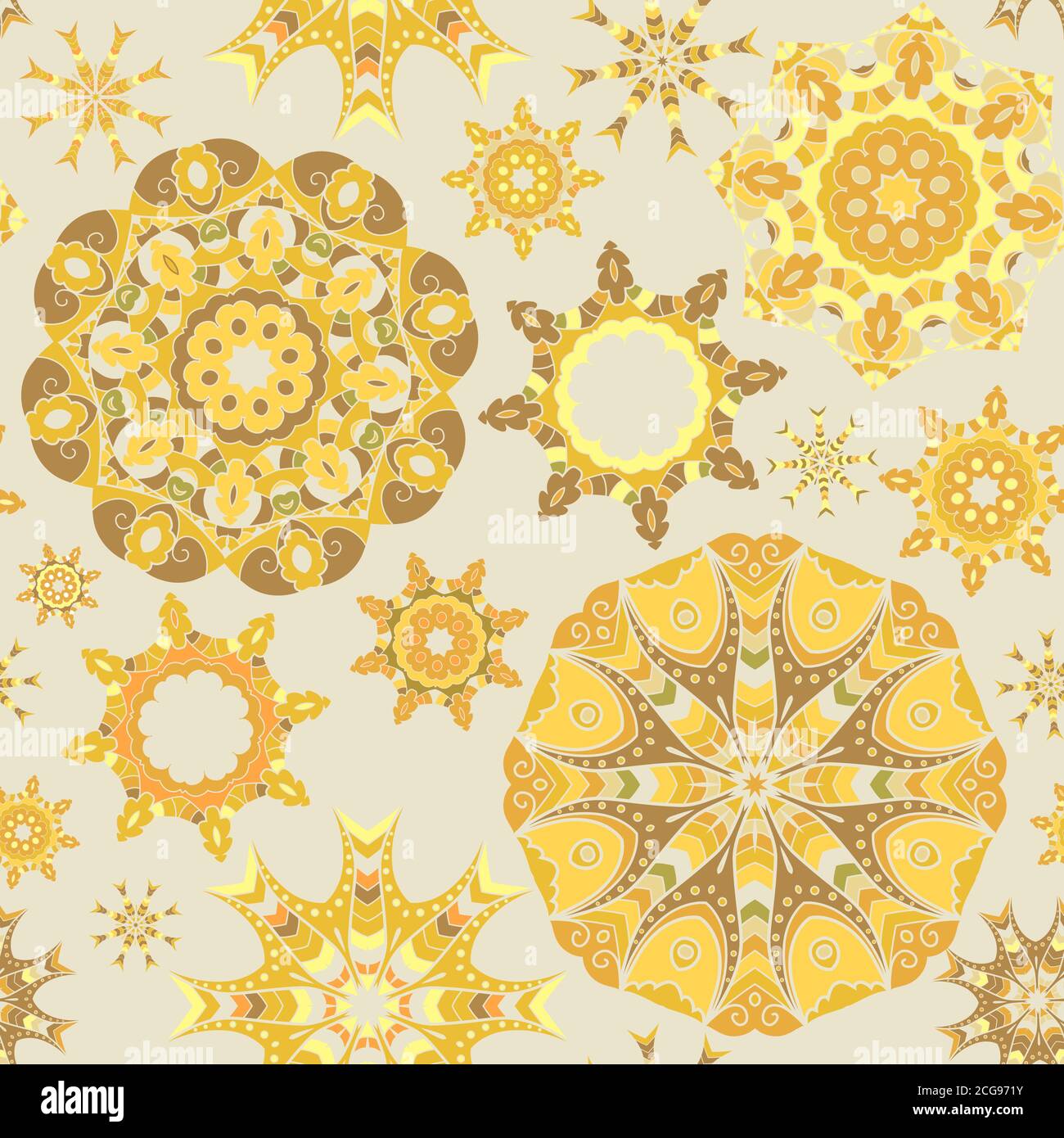 Mandala seamless pattern Stock Vector Image & Art - Alamy
