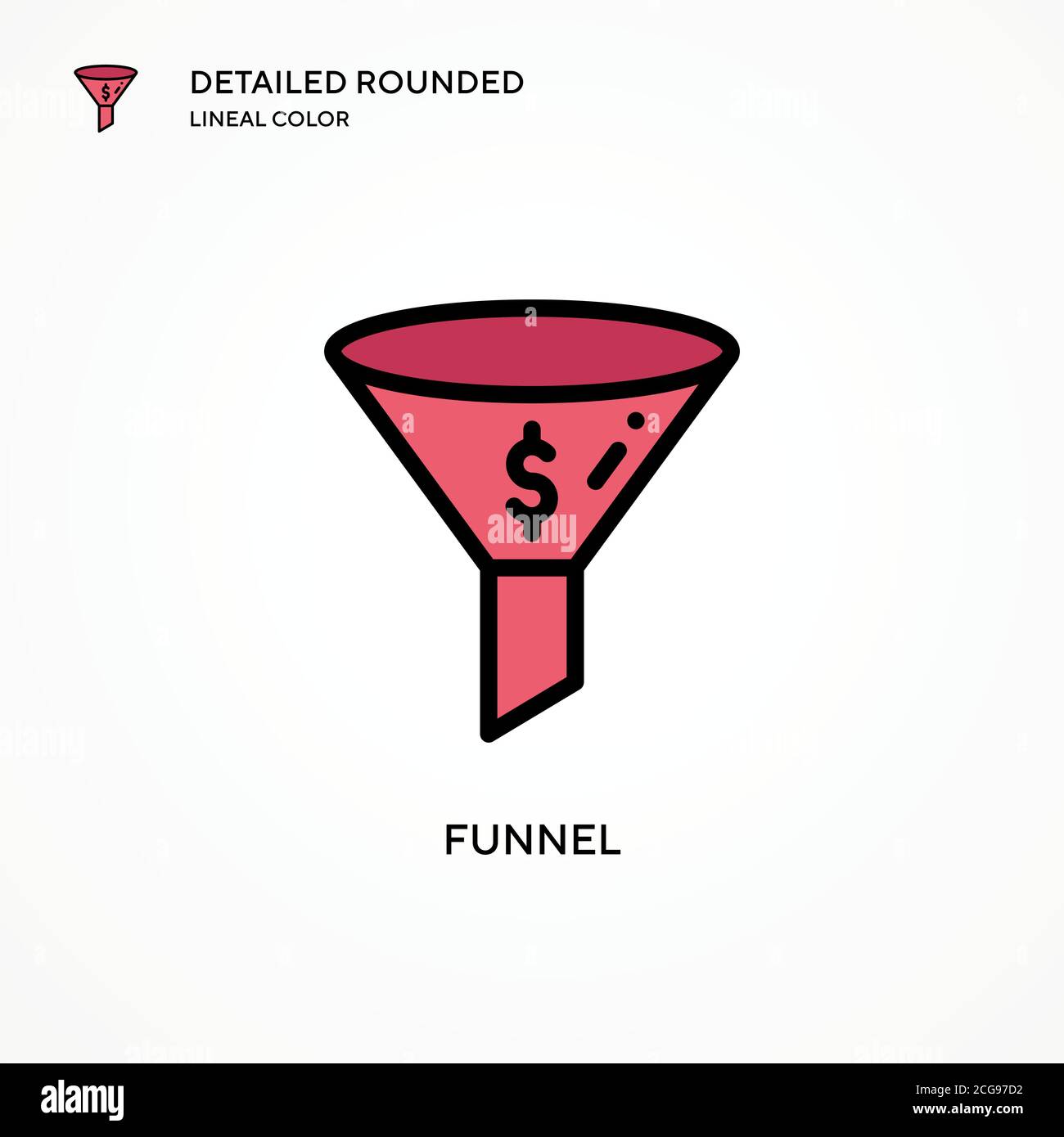 Funnel vector icon. Modern vector illustration concepts. Easy to edit ...