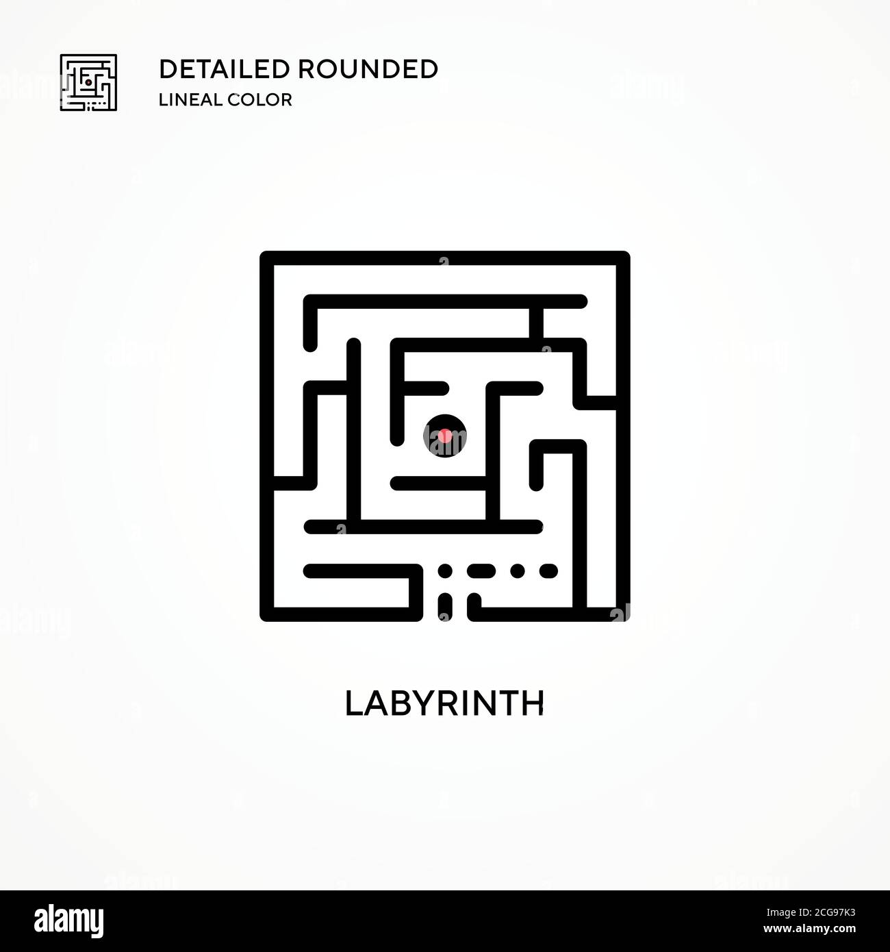 Labyrinth vector icon. Modern vector illustration concepts. Easy to ...