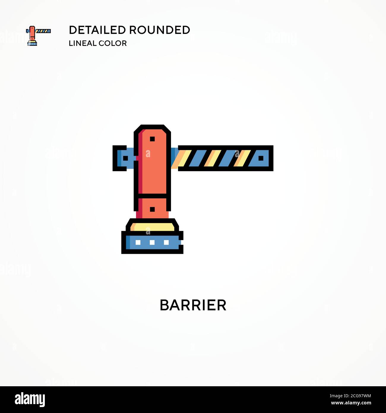 Barrier vector icon. Modern vector illustration concepts. Easy to edit ...