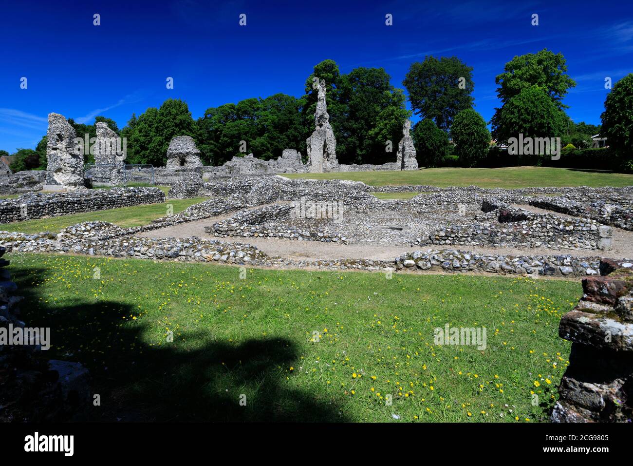 The ruins of Thetford Priory, one of the most important East Anglian ...
