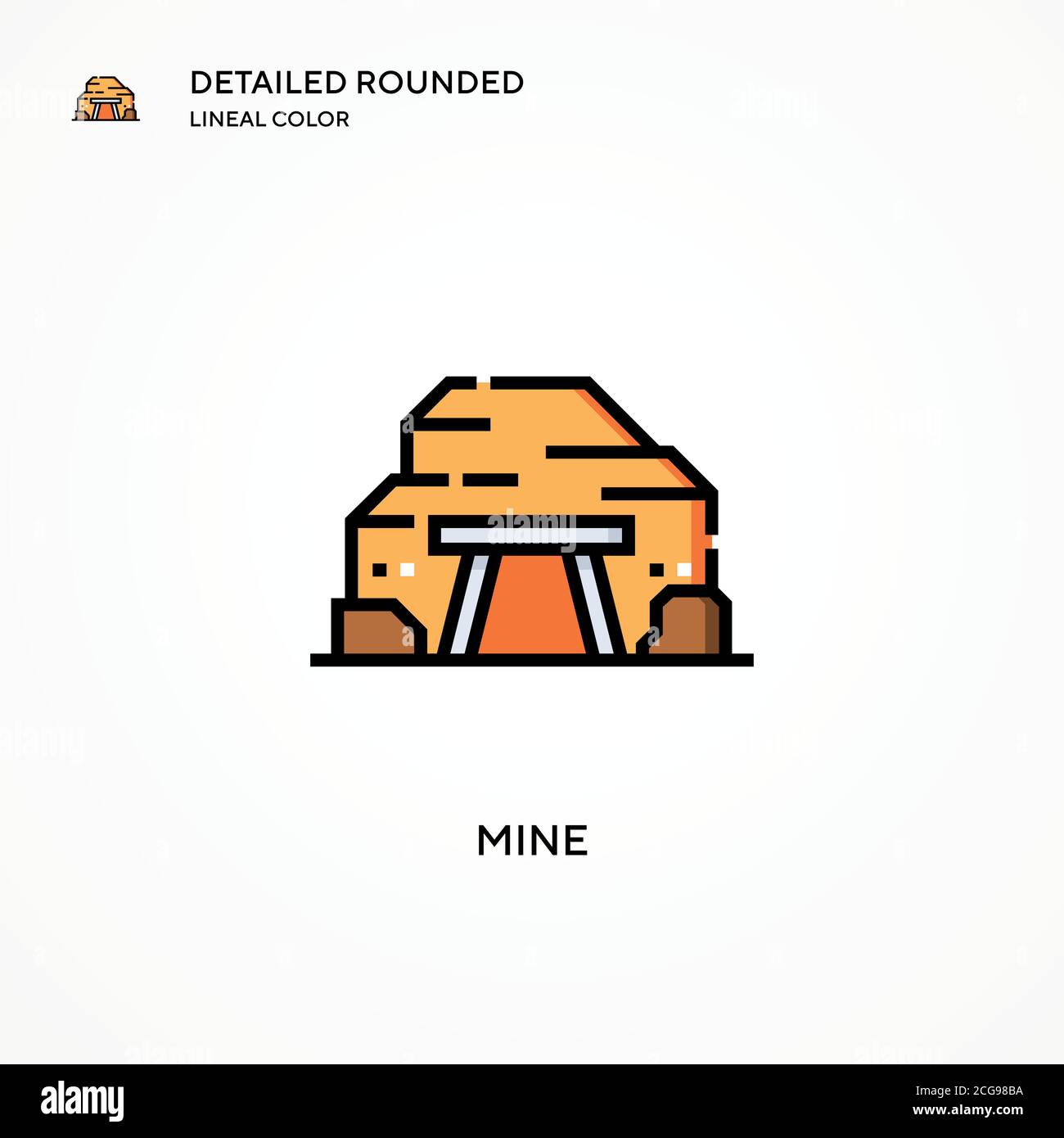 Mine vector icon. Modern vector illustration concepts. Easy to edit and ...