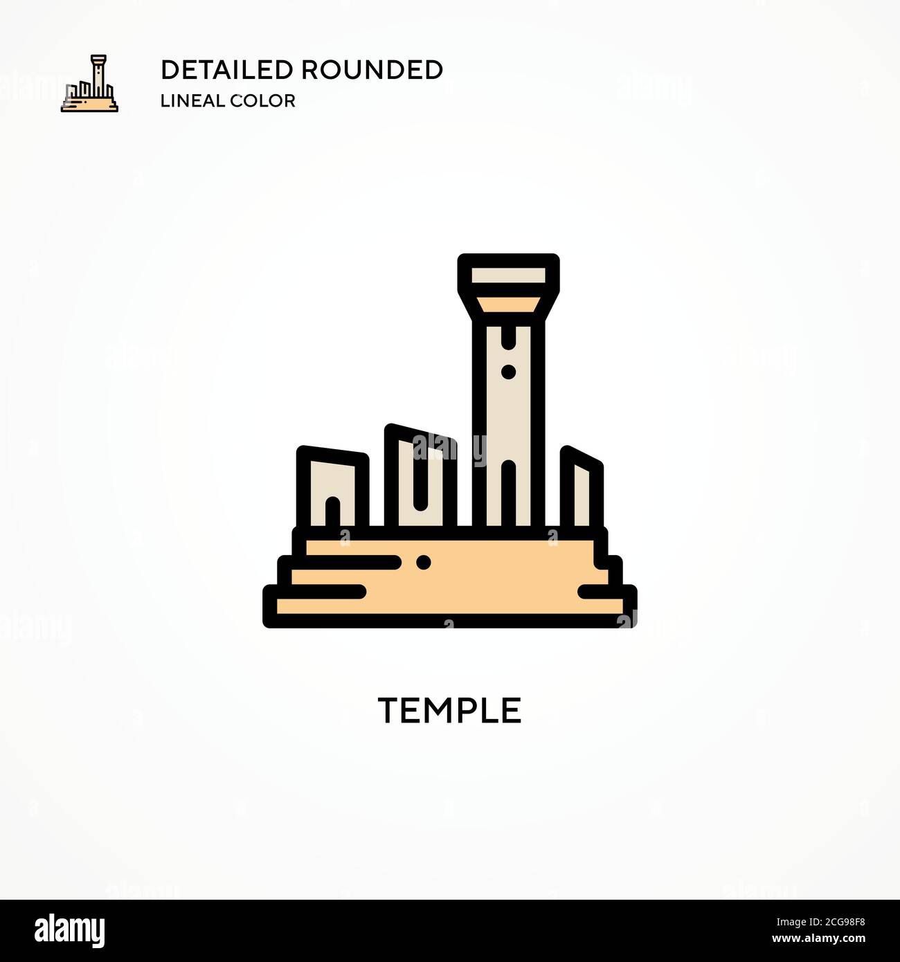 Temple vector icon. Modern vector illustration concepts. Easy to edit ...