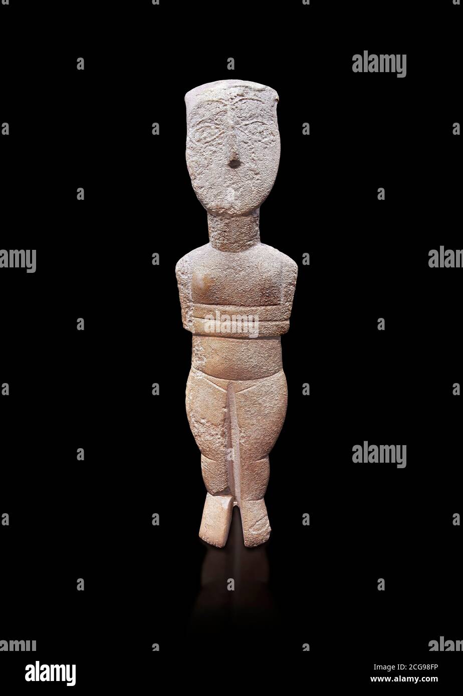 Female figurine statuette : Cycladic Canonical type, Spedos variety ...