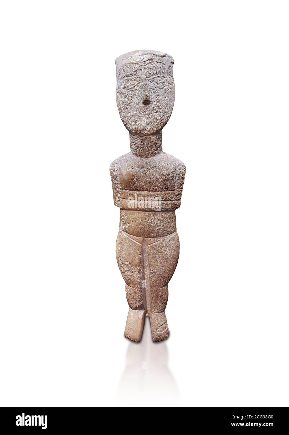 Female figurine statuette : Cycladic Canonical type, Spedos variety ...