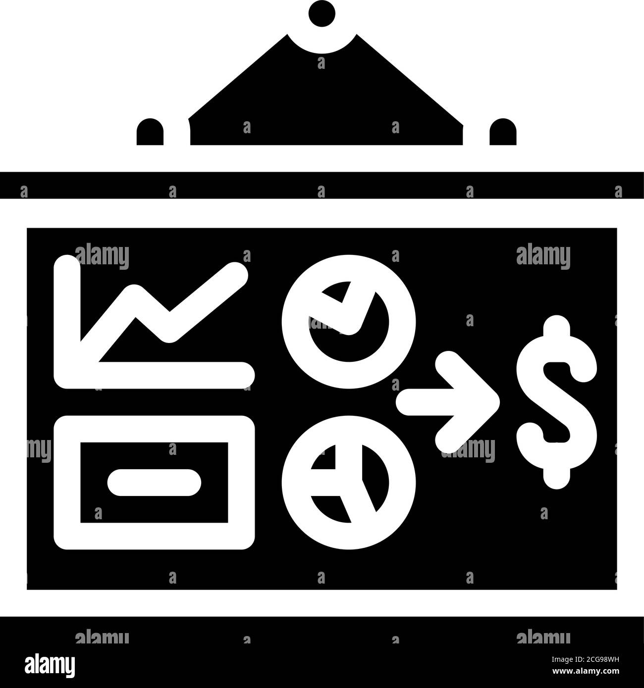 business plan presentation glyph icon vector illustration Stock Vector ...