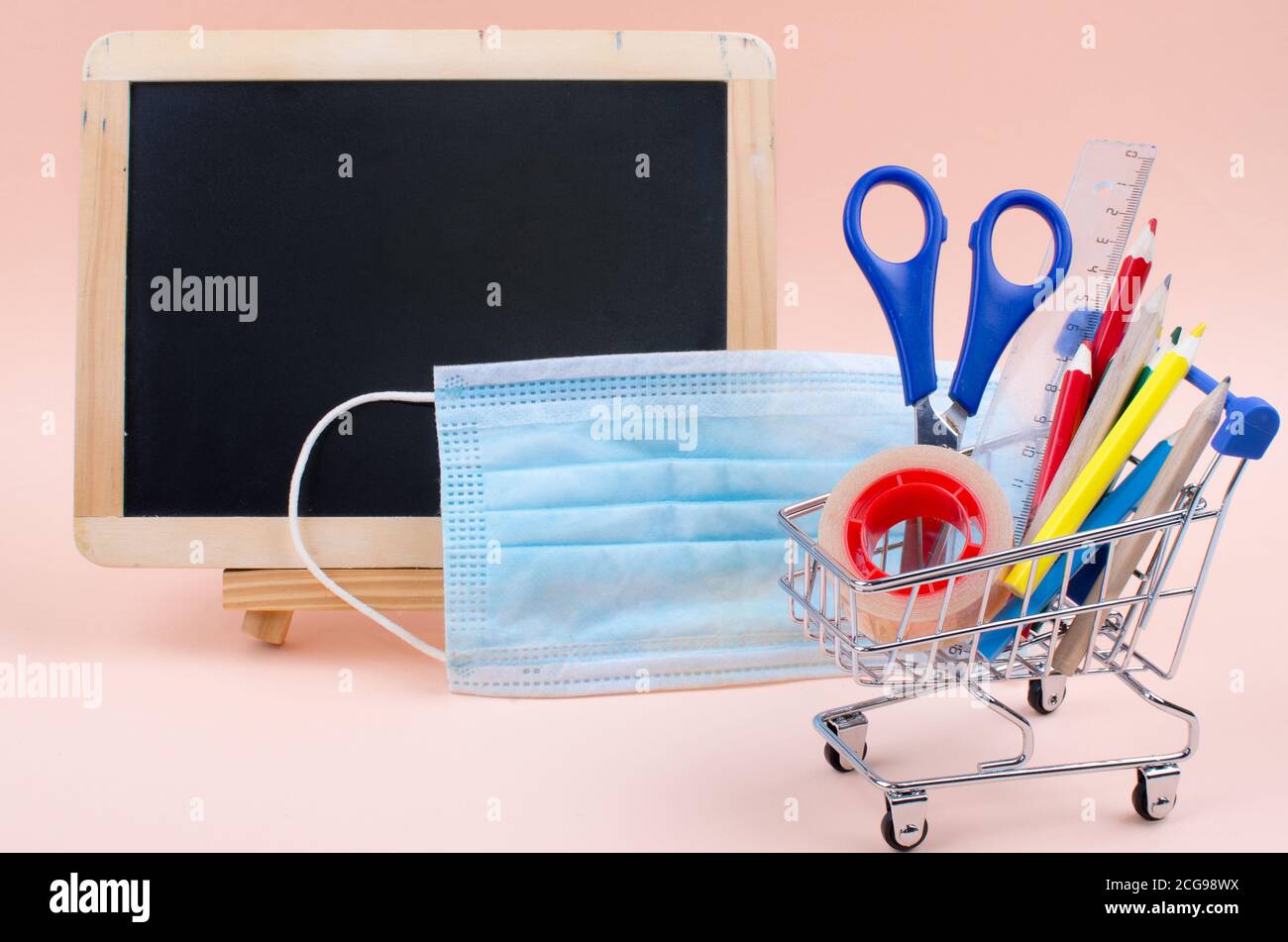 School supplies cart hi-res stock photography and images - Alamy