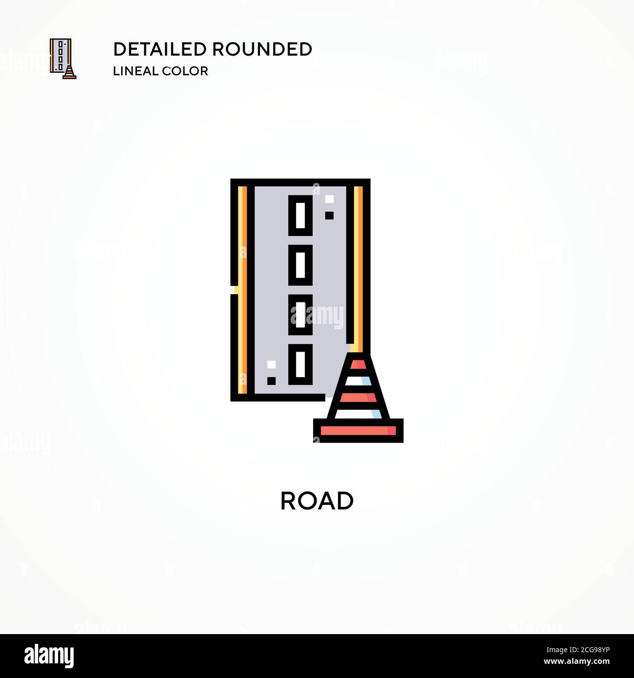 Road vector icon. Modern vector illustration concepts. Easy to edit and ...
