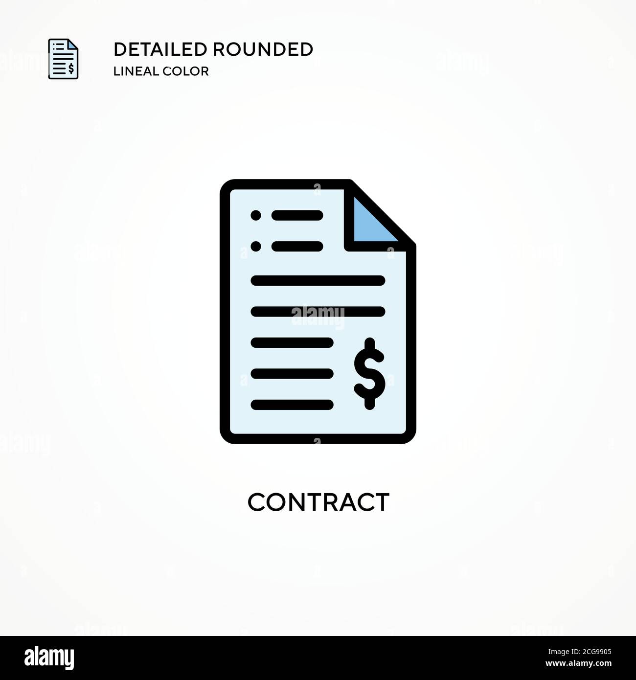 Contract vector icon. Modern vector illustration concepts. Easy to edit ...