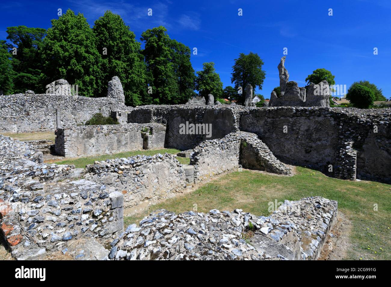 The ruins of Thetford Priory, one of the most important East Anglian ...