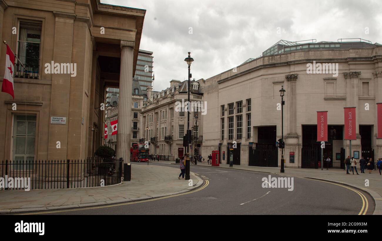 Pall Mall East is one of the roads leading out of Trafalgar Square to ...