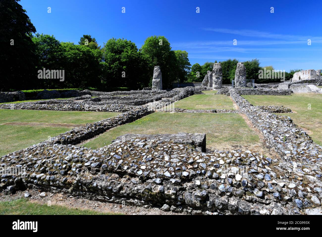 The ruins of Thetford Priory, one of the most important East Anglian ...