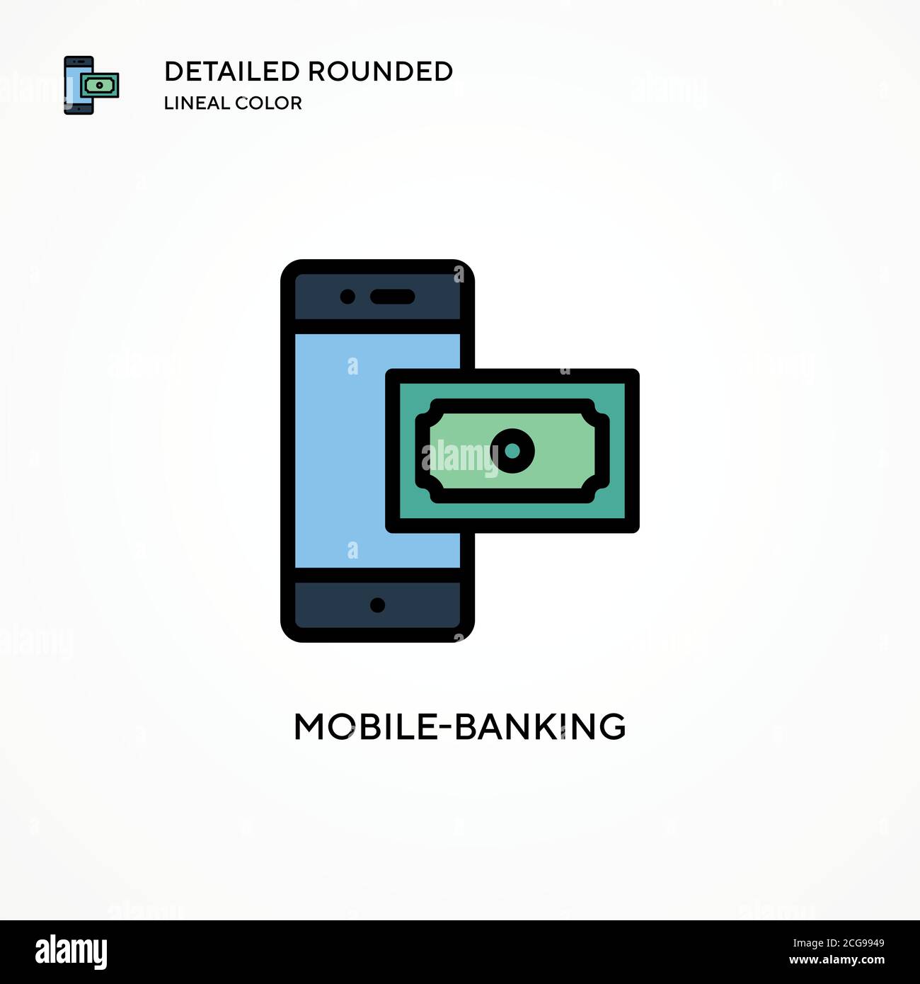 Mobile-banking vector icon. Modern vector illustration concepts. Easy ...