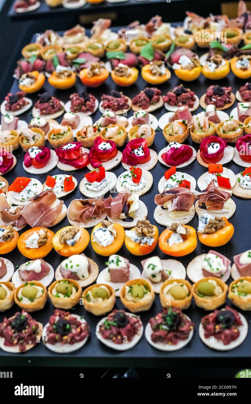 Catering service for guests. Luxury food Stock Photo - Alamy