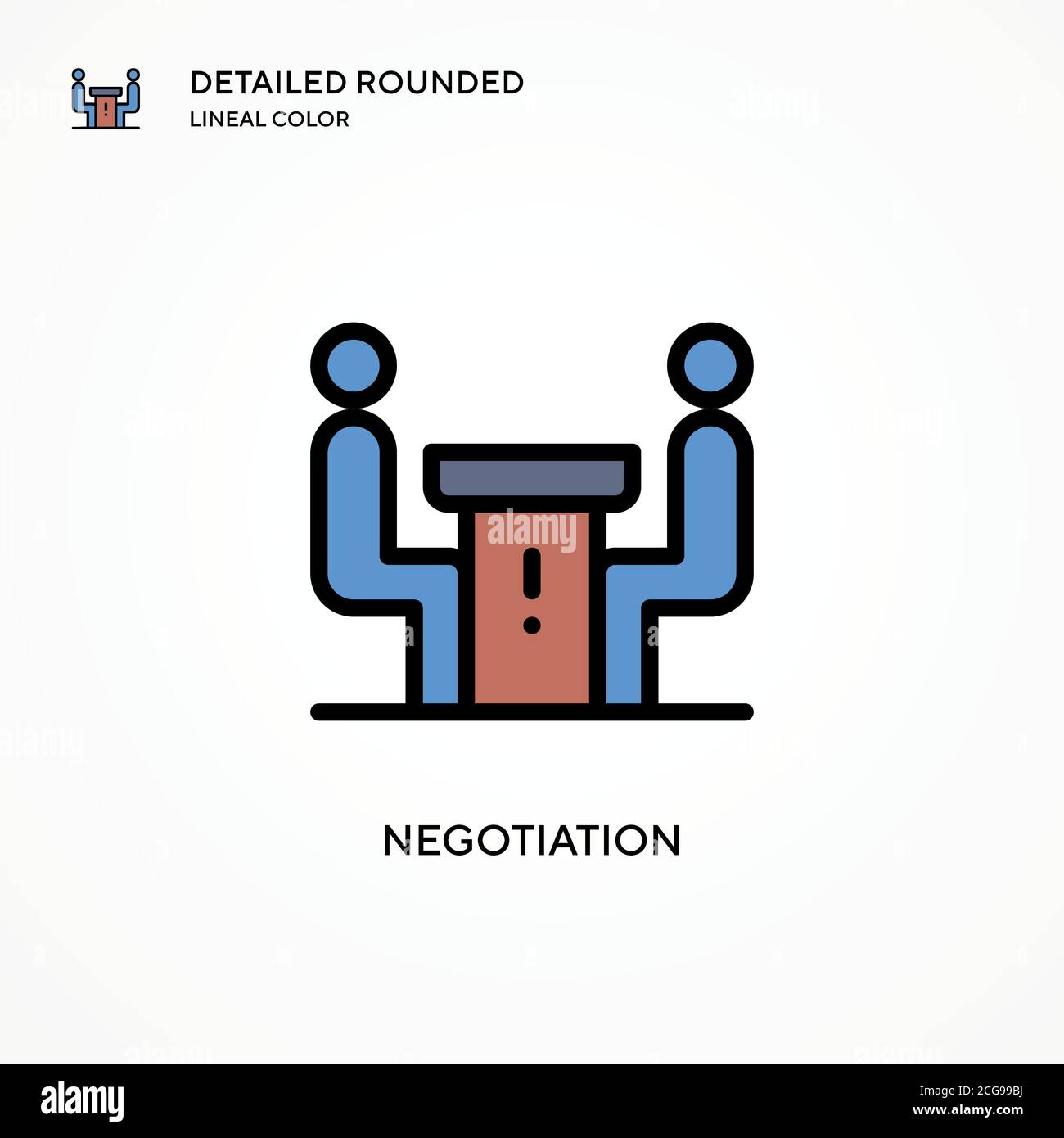 Negotiation vector icon. Modern vector illustration concepts. Easy to ...