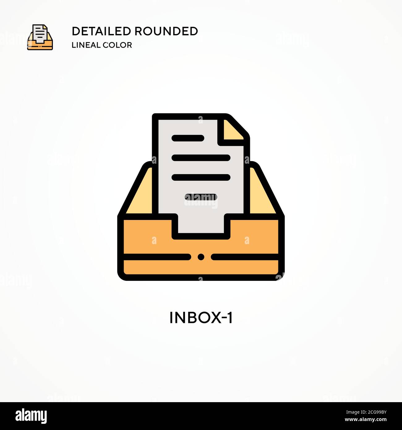 Inbox-1 vector icon. Modern vector illustration concepts. Easy to edit ...
