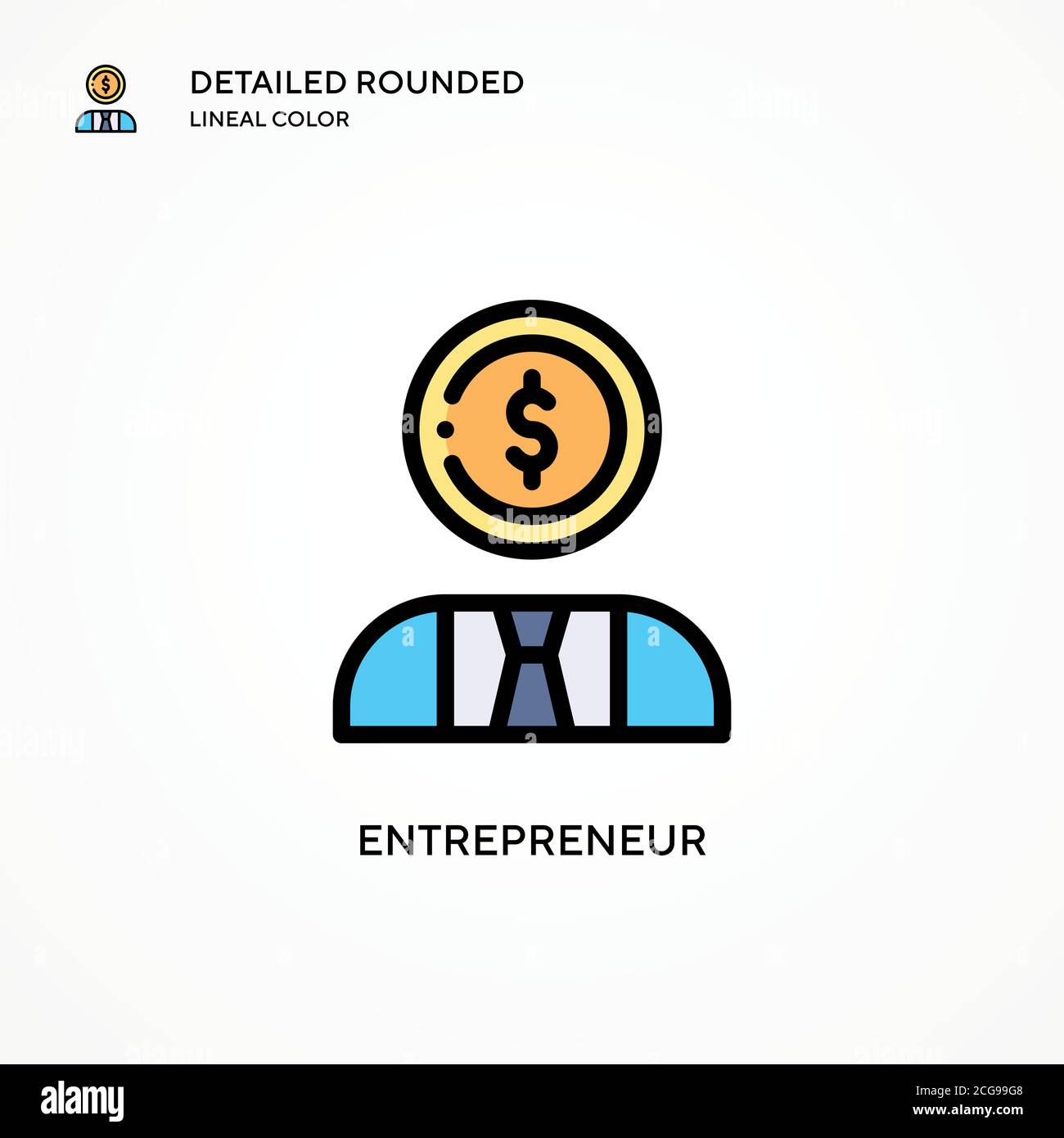Entrepreneur vector icon. Modern vector illustration concepts. Easy to ...