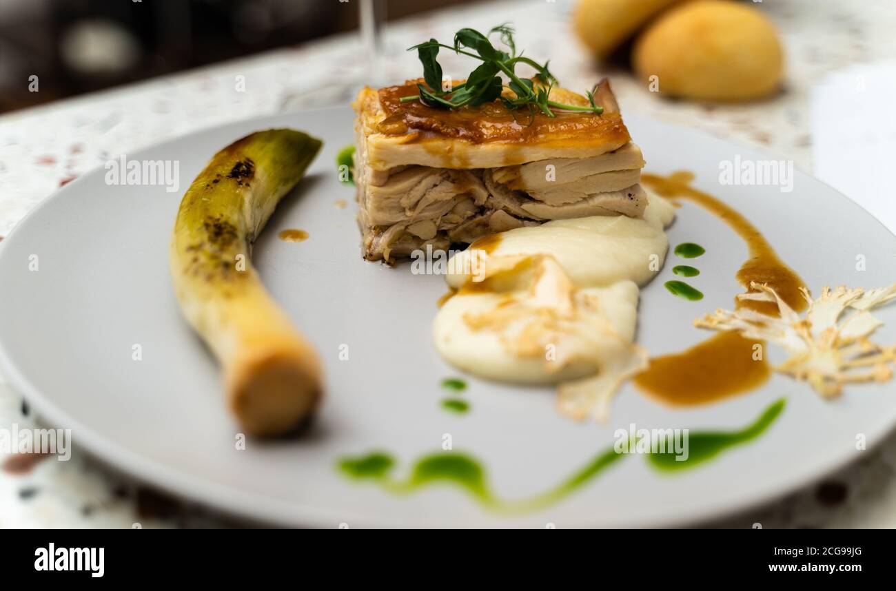 A gourmet restaurant meal Stock Photo - Alamy