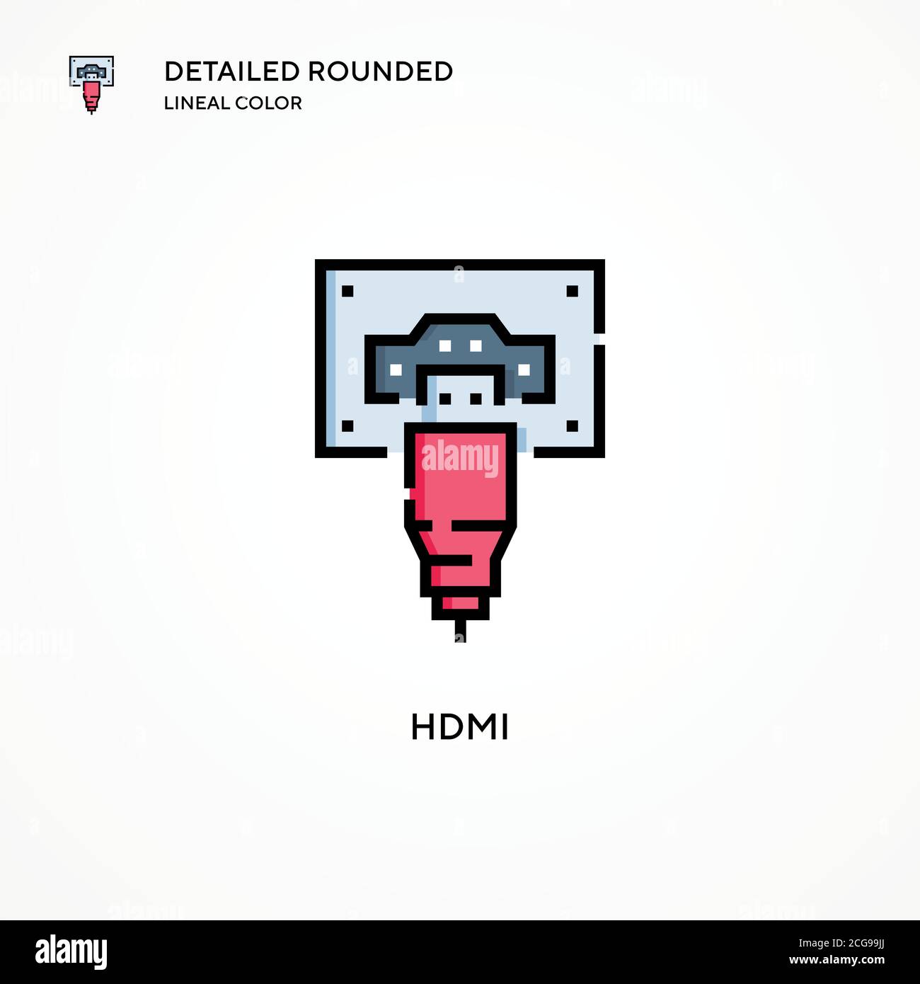 Hdmi vector icon. Modern vector illustration concepts. Easy to edit and ...
