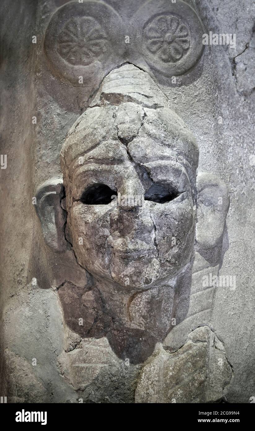 Hittite sphinx sculpture of one of the 4 sphinx's from the Sphinx gate ...