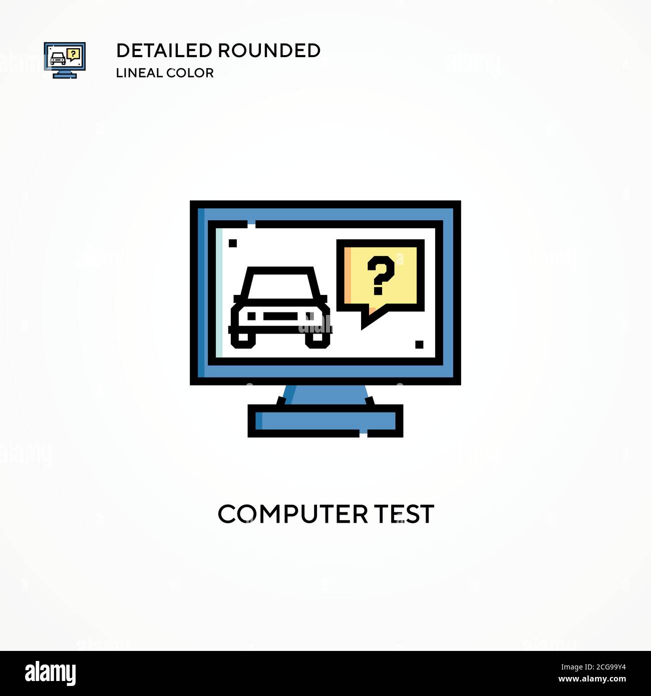 Computer test vector icon. Modern vector illustration concepts. Easy to ...