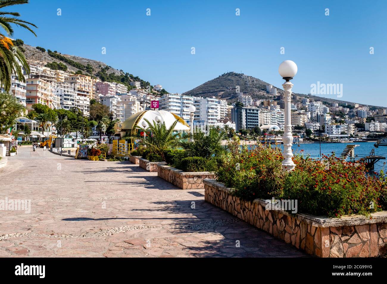 The Promenade At Saranda, Albania Stock Photo - Alamy
