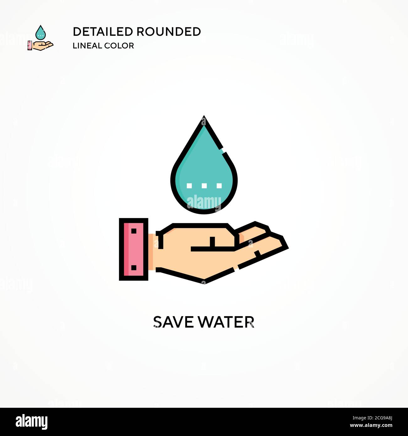 Save water vector icon. Modern vector illustration concepts. Easy to ...
