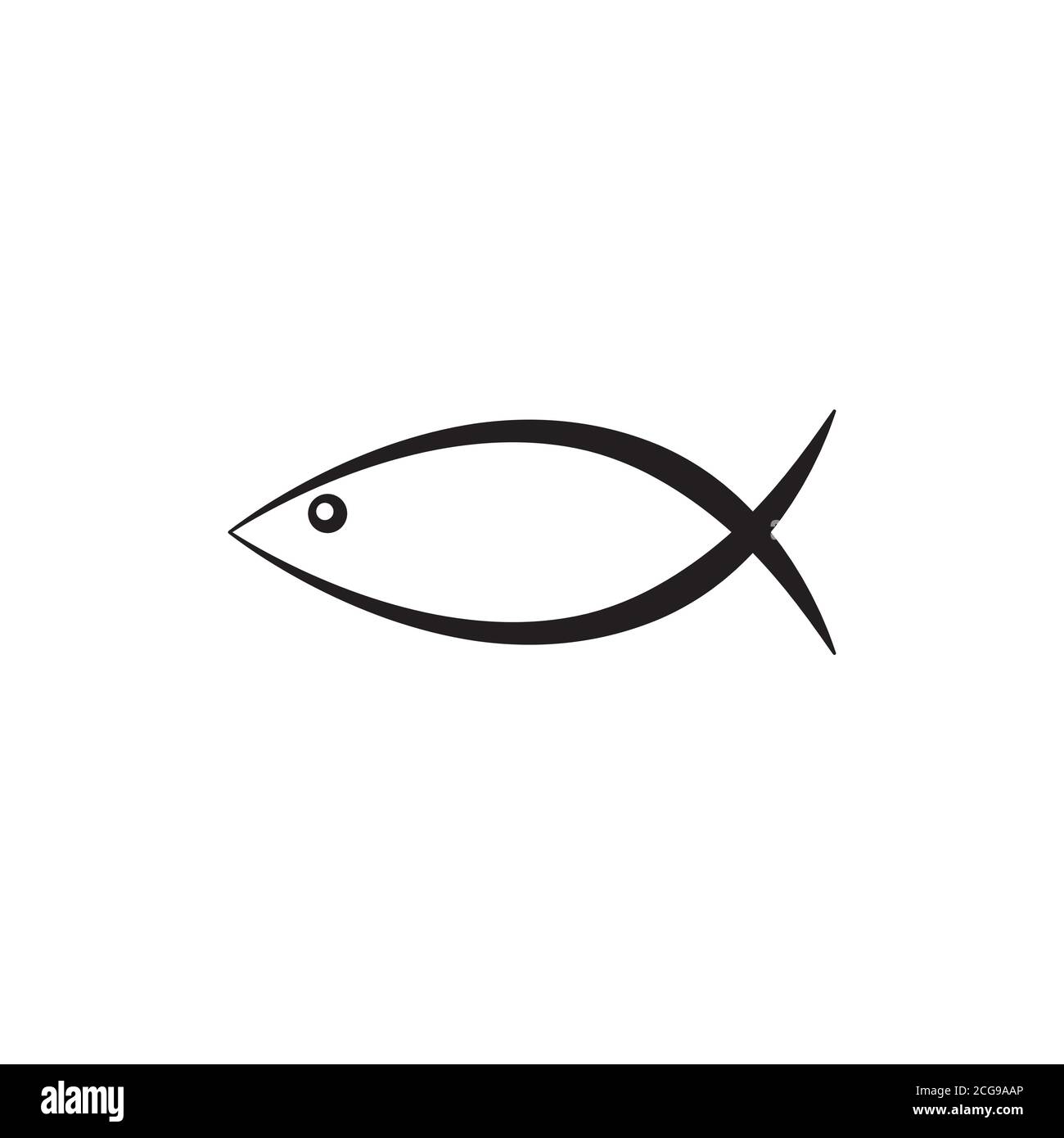 Fish icon, vector symbol isolated Stock Vector Image & Art - Alamy
