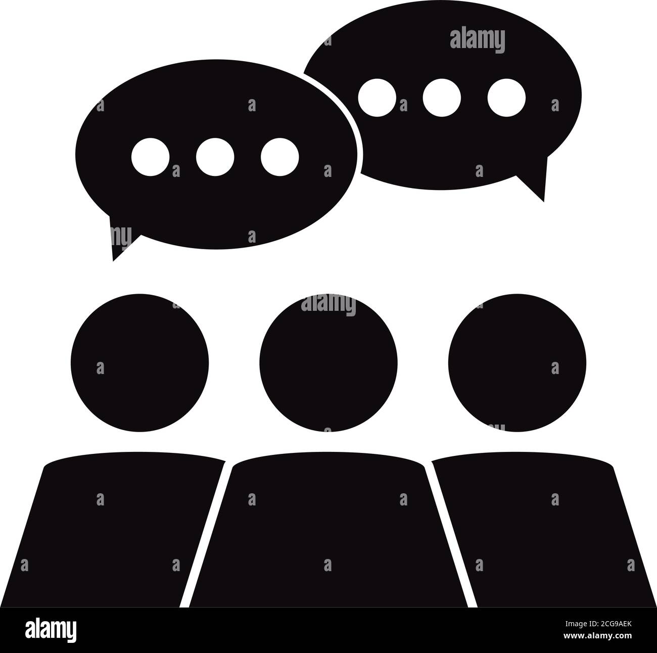 together, society talking people social pictogram, silhouette style ...