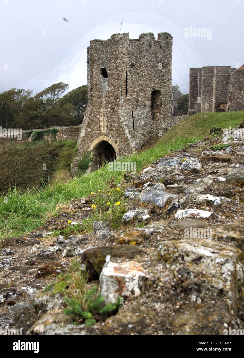 Dover. Kent. Dover Castle is a medieval castle in Dover, Kent. It was ...