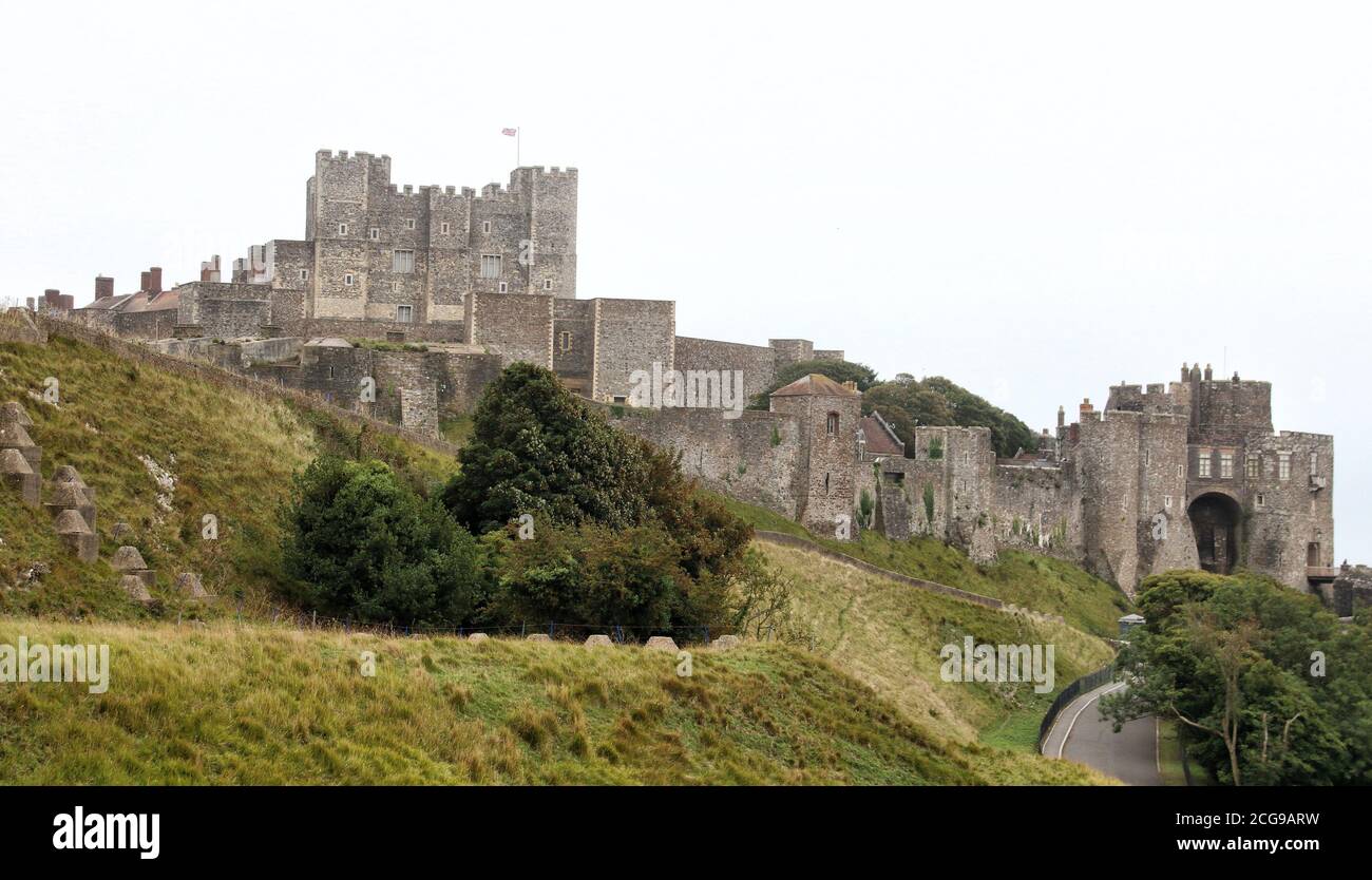 Dover. Kent. Dover Castle is a medieval castle in Dover, Kent. It was ...