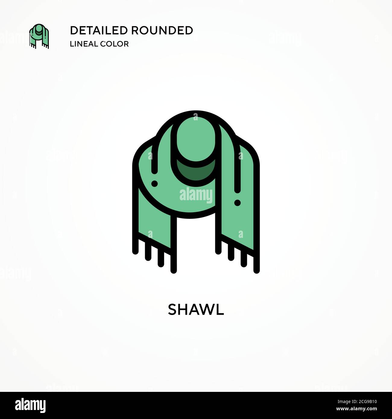 Shawl vector icon. Modern vector illustration concepts. Easy to edit ...