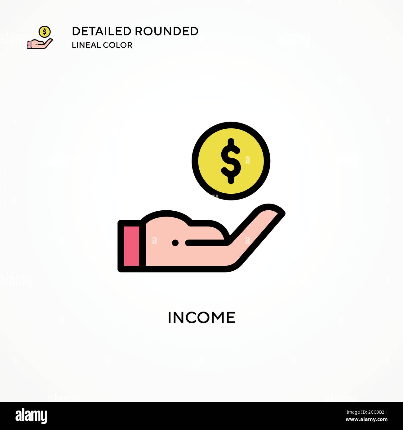 Income vector icon. Modern vector illustration concepts. Easy to edit ...