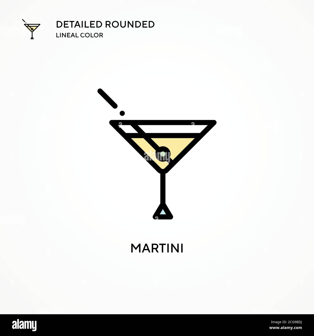 Martini vector icon. Modern vector illustration concepts. Easy to edit ...