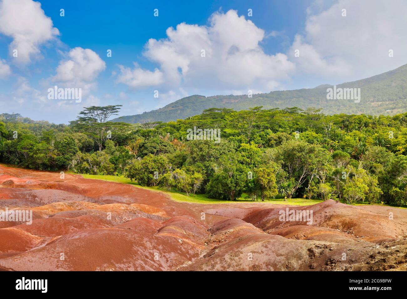Chamarel mauritius seven color lands africa hi-res stock photography ...