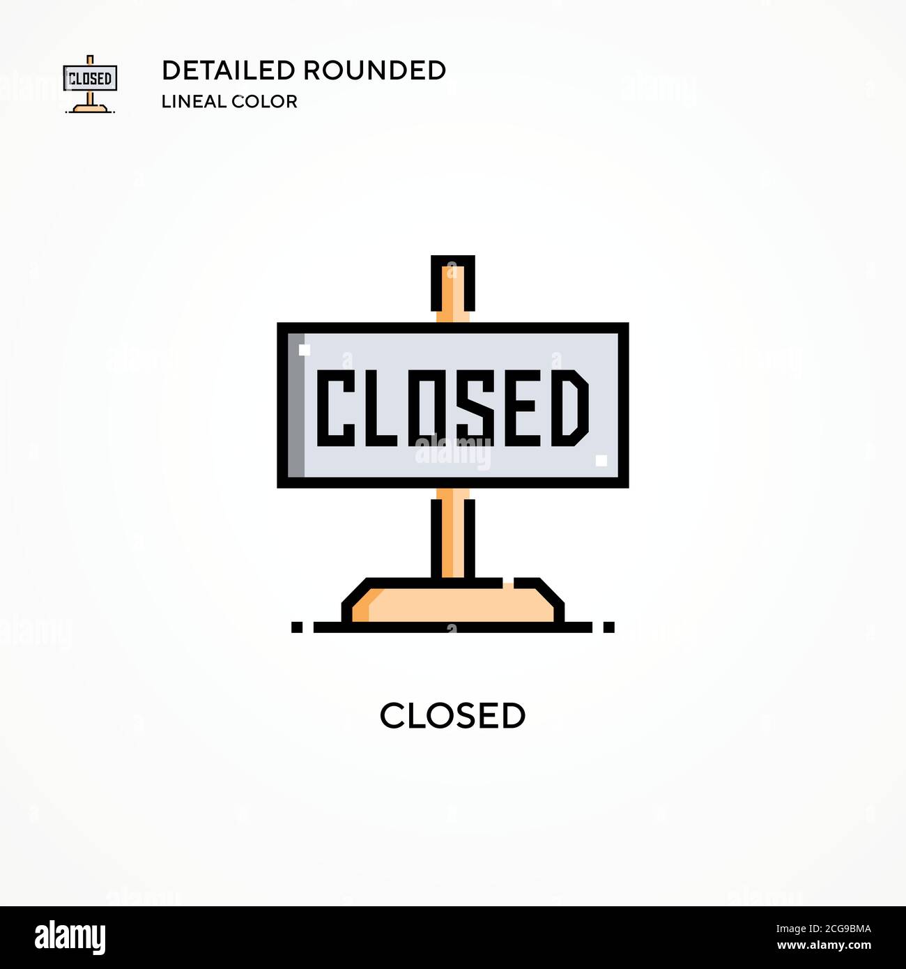 Closed vector icon. Modern vector illustration concepts. Easy to edit ...