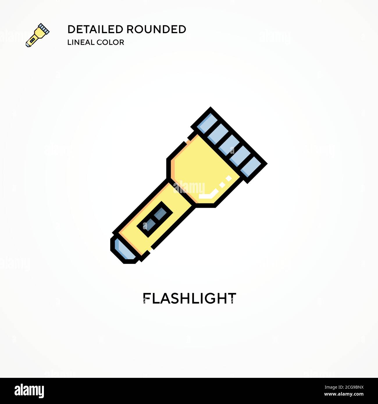 Flashlight vector icon. Modern vector illustration concepts. Easy to ...
