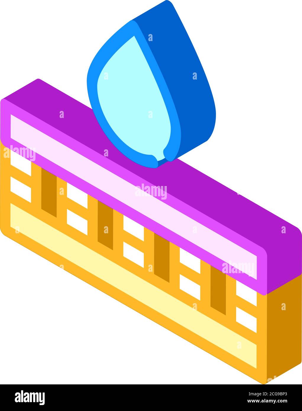 waterproof layer water drop isometric icon vector illustration Stock ...