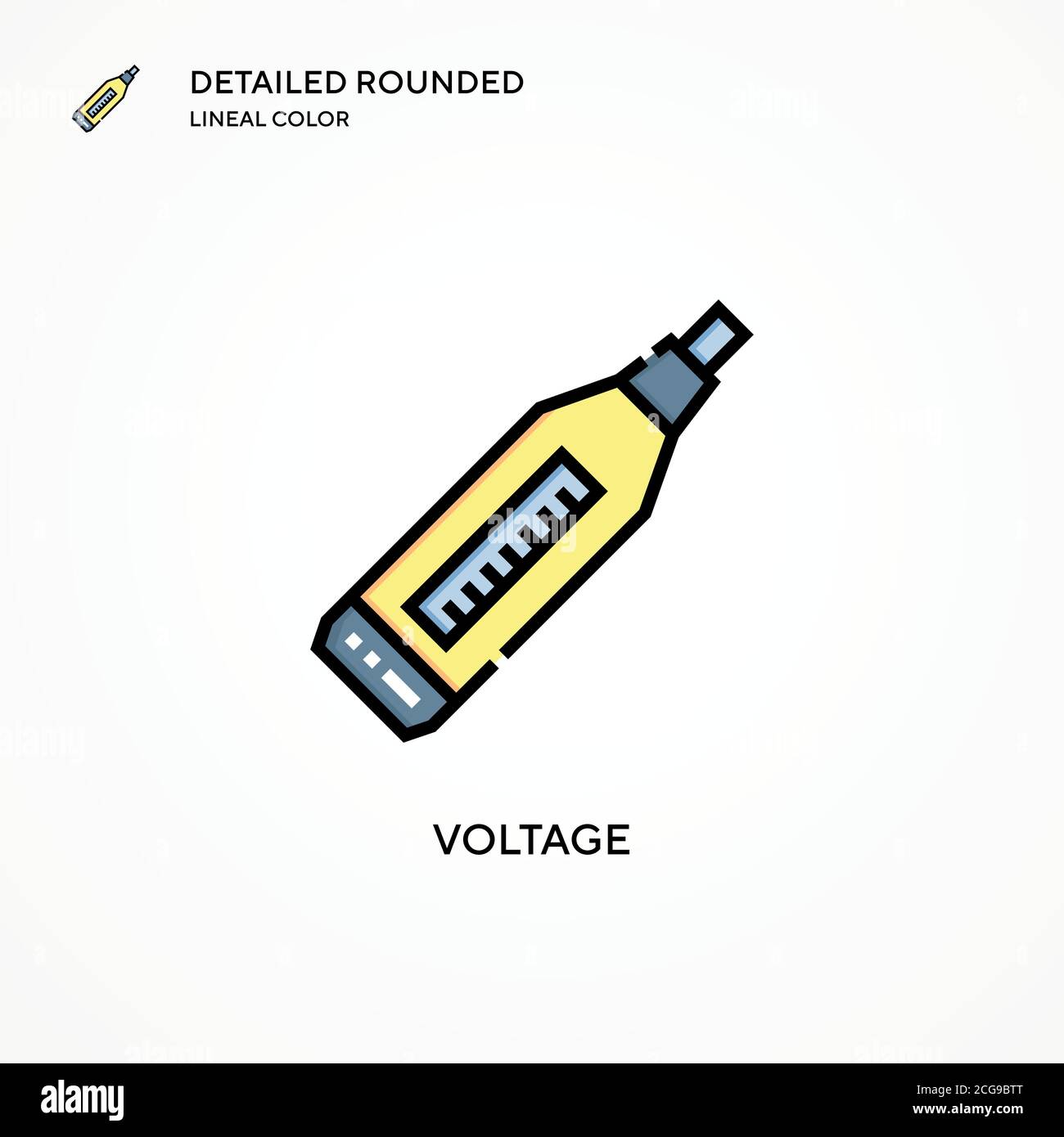 Voltage vector icon. Modern vector illustration concepts. Easy to edit ...