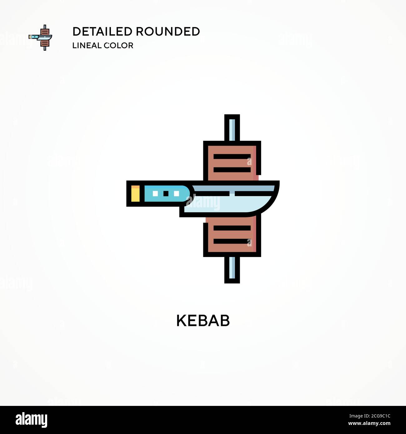 Kebab vector icon. Modern vector illustration concepts. Easy to edit ...