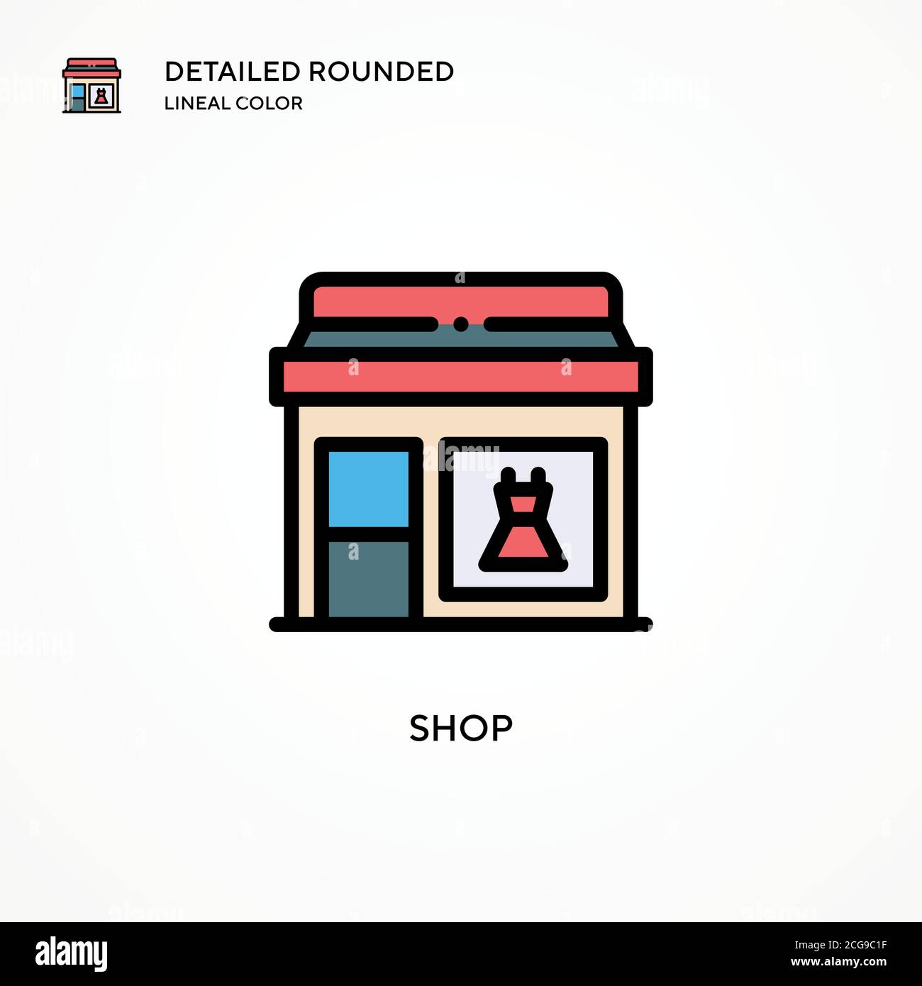 Shop vector icon. Modern vector illustration concepts. Easy to edit and ...
