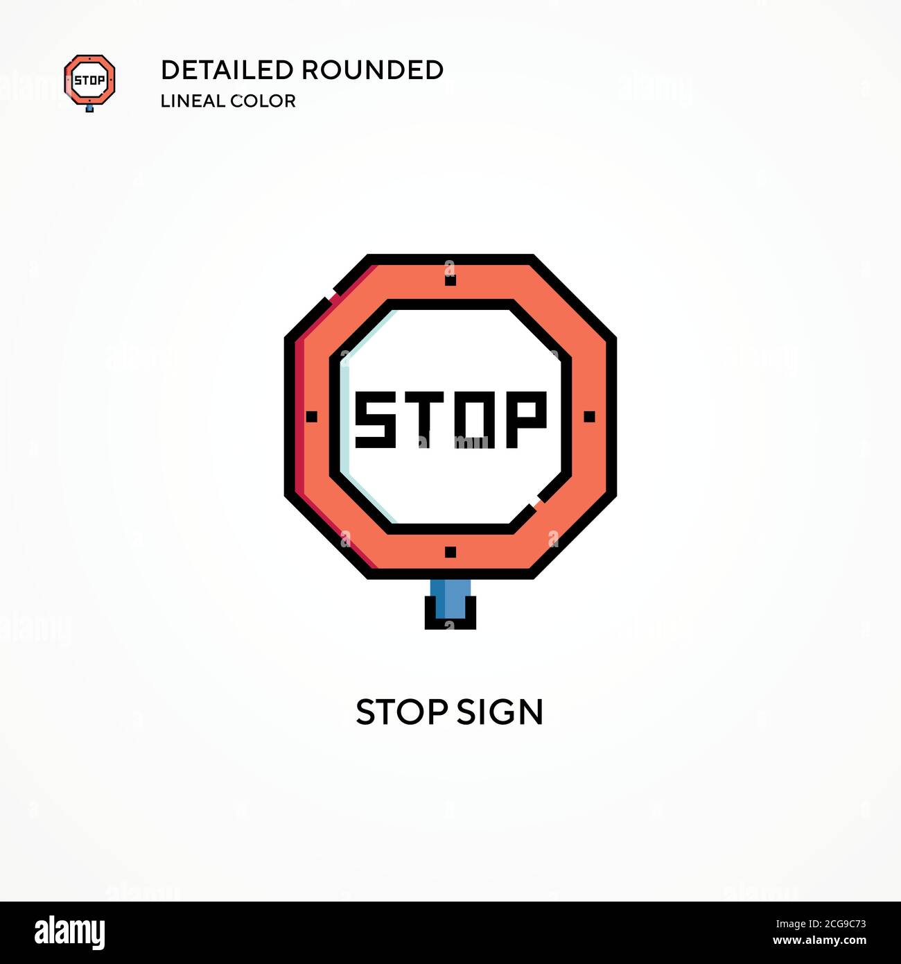 Stop sign vector icon. Modern vector illustration concepts. Easy to ...