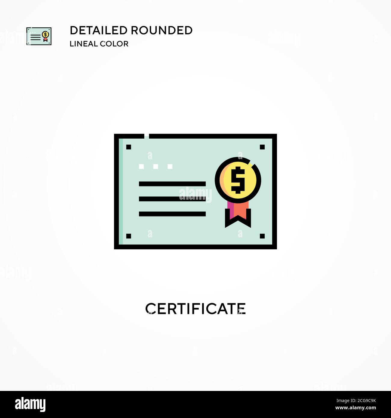 Certificate vector icon. Modern vector illustration concepts. Easy to ...
