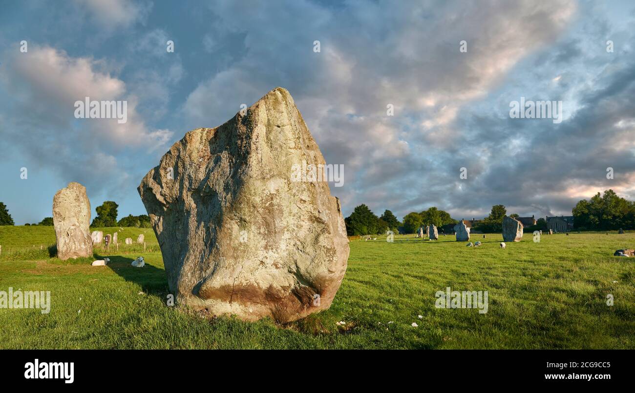 Avebury Neolithic standing stone Circle the largest in England at ...