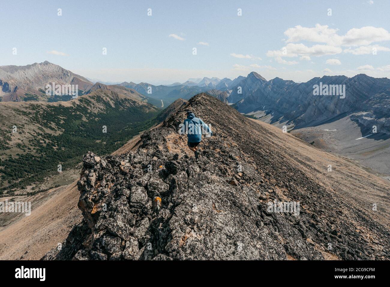 Grizzly Col and Grizzly Ridge in Kananaskis, Alberta, Canada Stock ...