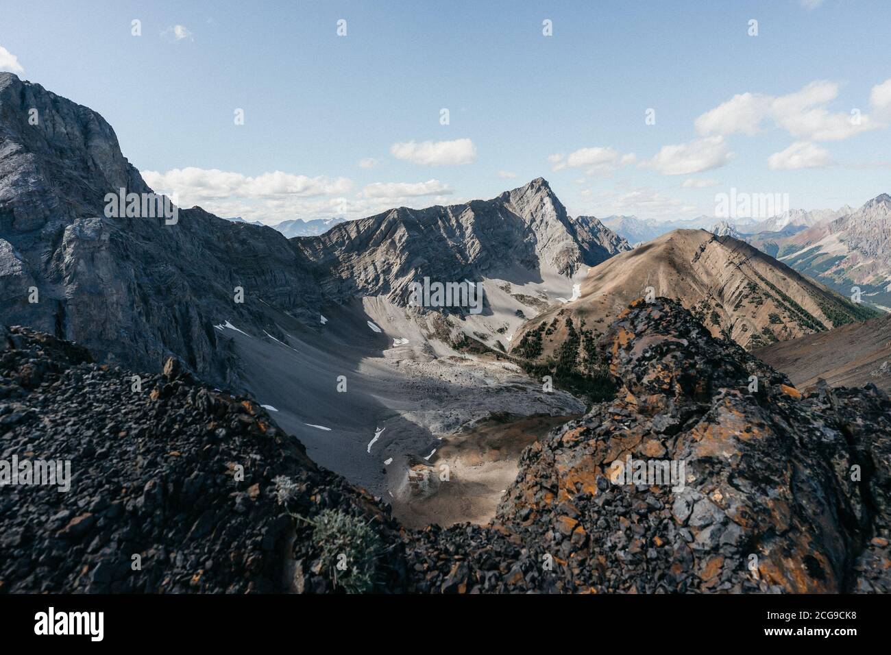 Grizzly Col and Grizzly Ridge in Kananaskis, Alberta, Canada Stock ...