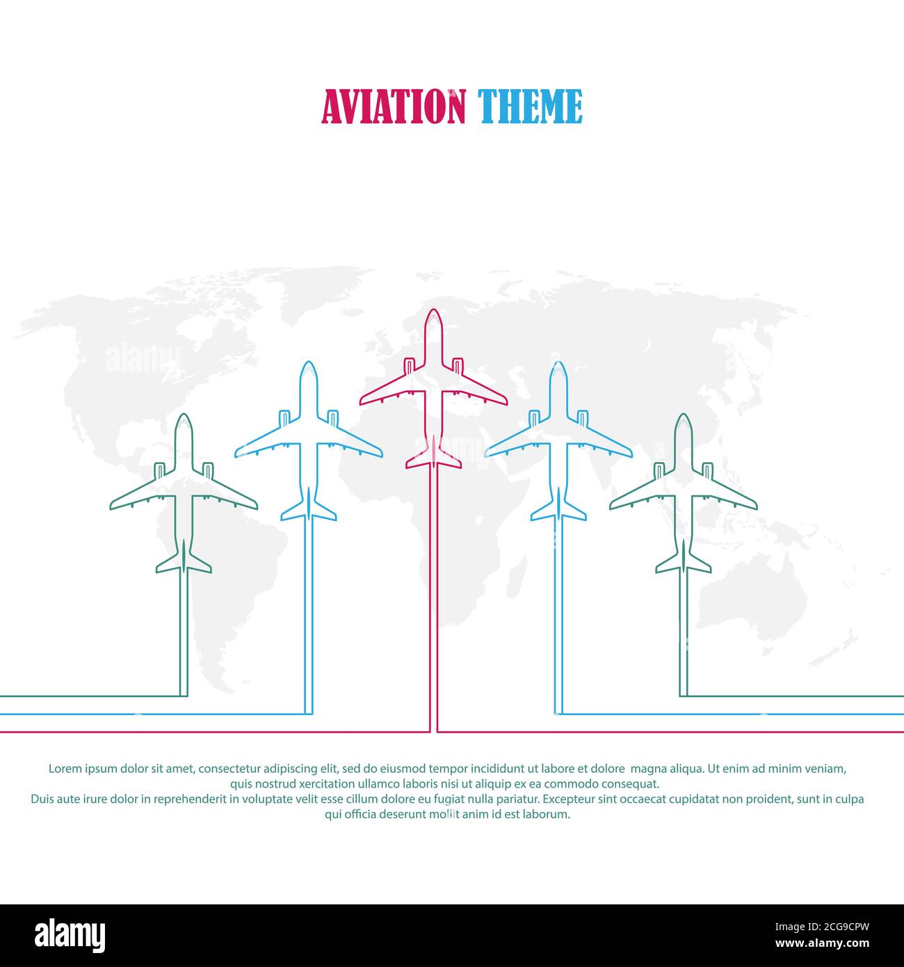 aviation theme. Concept stock illustration for the design of a poster ...