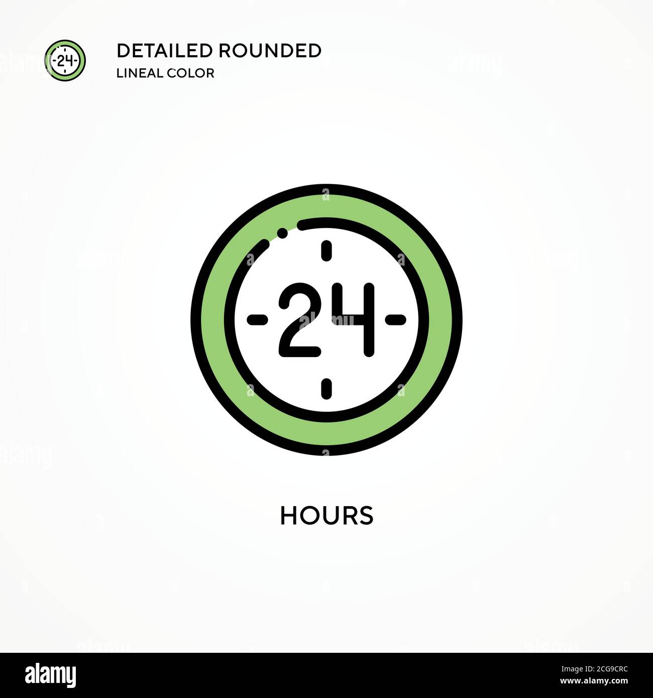 Hours vector icon. Modern vector illustration concepts. Easy to edit ...